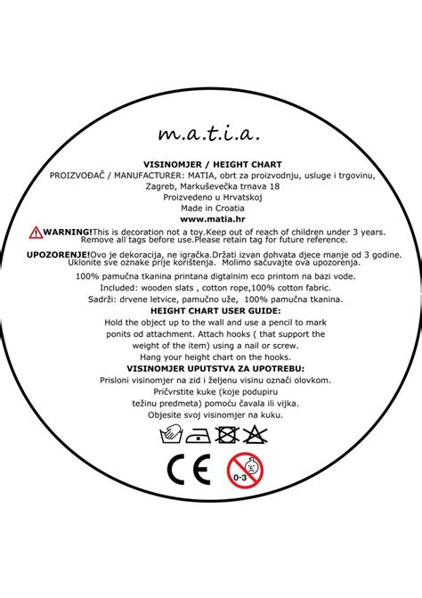 Height Chart Height Rulerpersonalized Growth Chart Scandi Height