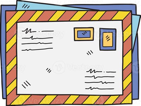 Vintage Postcard With Stamps Illustration 13127177 Png
