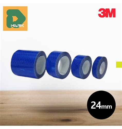 3m 프리즘 고휘도 반사테이프 청색 24mm X 25m 접착 유도 시트 교통 축광 표지 티몬