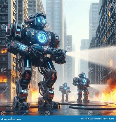 Flying Robots Linear Icons Set Drs Quadcopters Hovercraft