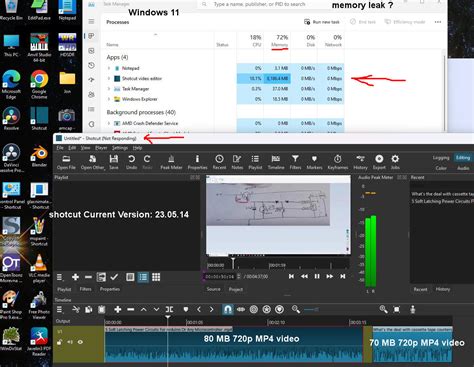 Odd Memory Leak Bug Is Still There Bug Shotcut Forum