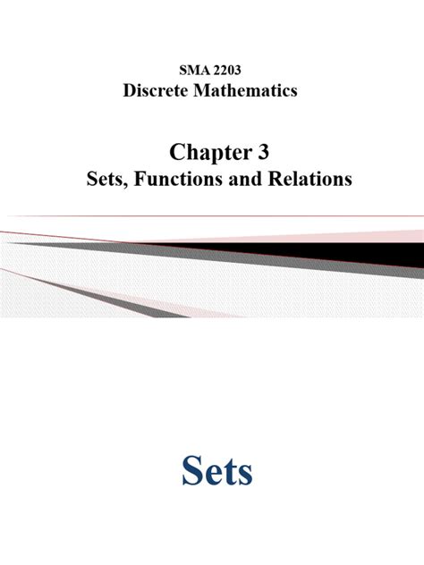 Chapter 3 Lecture Note 1 Sets Pdf Set Mathematics Real Number