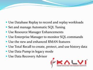 Oracle 11g New Features For Administrators PPT