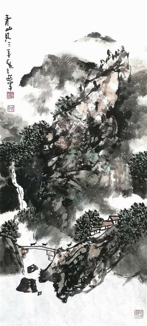 国画大写意山水 大写意水墨山水 伤感说说吧
