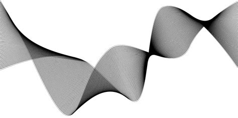 Twisted Curve Lines With Mixed Effects Technology Abstract Lines On White Background Frequency