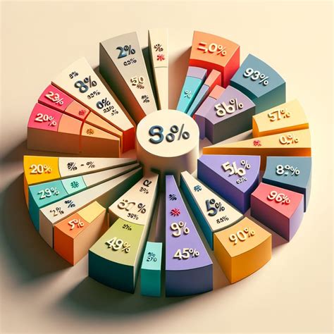 color coded percentage chart for visual representation ai art generator easy peasy ai
