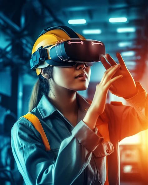 Premium Ai Image Black Woman Engineer Use Augmented Mixed Virtual Reality Integrate Artificial