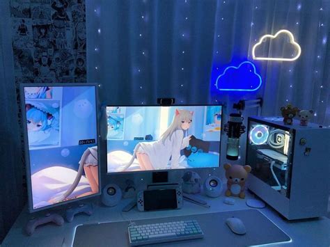 Gaming Room Setup With Dual Monitors