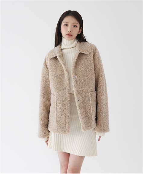 셀리 페이크퍼 루즈 시어링 양털 무스탕자켓 2color