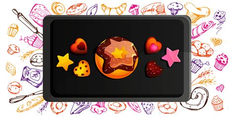 만화 스타일의 달콤한 페이스트리와 고립 된 흰색 배경에 프리 핸드 드로잉트레이 Eps 10 형식의 그래픽 벡터 그림입니다 일러스트레이션에 대한 스톡 벡터 아트 및 기타