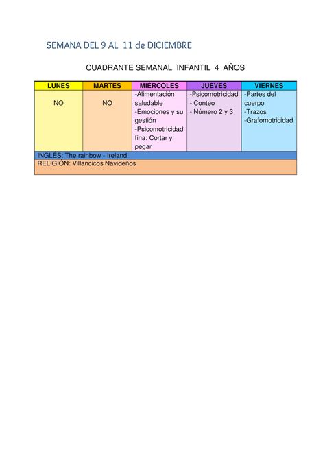 Blog De Aula De Infantil 4 Años ProgramaciÓn Semanal Del 9 Al 11 De Blog De Aula De Infantil 4 Años ProgramaciÓn Semanal Del 9 Al 11 De
