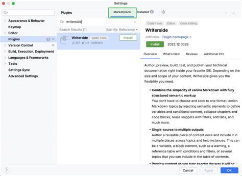 Writerside IntelliJ IDEs Plugin Marketplace