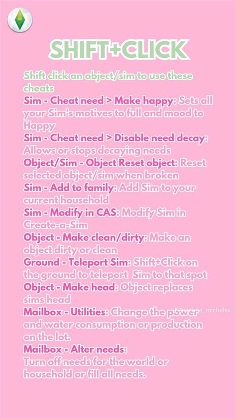 Pin By L1s1msa On Cheats Code Sims 4 Cheats Sims 4 Challenges Sims
