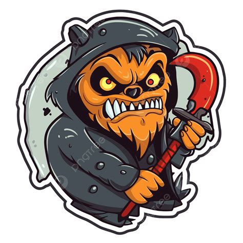 Grubby Character With A Scythe Vector Clipart Character Clipart Threat Threat Clipart Png And