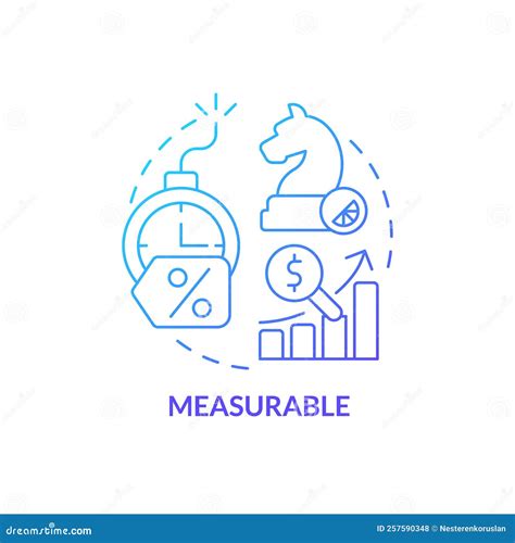 Measurable Blue Gradient Concept Icon Stock Vector Illustration Of Effective Advertising