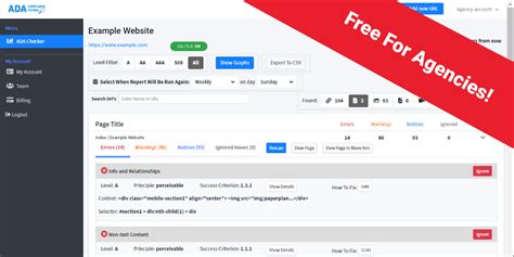 Announcement Free ADA Compliance Testing Tool Support My Website