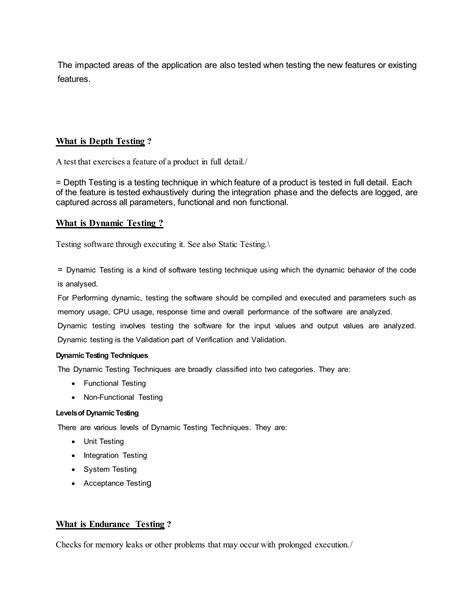 Interview Questions For Manual Testing Technology Docx Operating Systems Computer