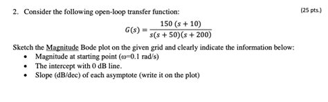 Solved 25 Pts 2 Consider The Following Open Loop