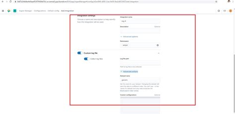 Ingest Management No Description For Advanced Options Fields Is