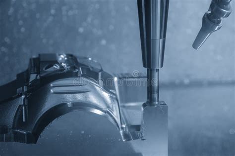 The Cnc Milling Machine Cutting Injection Sample Part By Solid Ball End