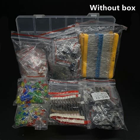 금속 필름 저항기 모음 키트 Led 다이오드 전해 커패시터 세라믹 세트 트랜지스터 팩 Diy 전자 부품 키트 Aliexpress