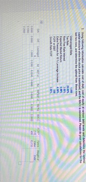 2 Using Following Information Calculate Cost Of