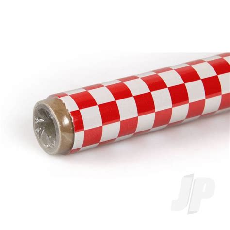 Oracover 2m Fun 4 Small Chequered Whitered Covering For Rc Model Planes