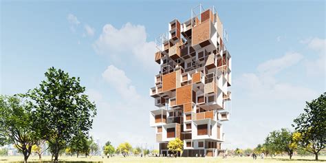 Random Cubes Tower With Gradient Pattern Grasshopper On Behance