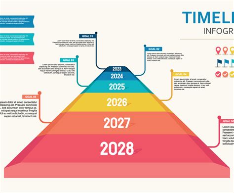 Colorful Road Timeline Infographic Freevectors
