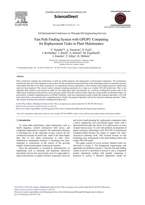 Pdf Fast Path Finding System With Gpgpu Computing For Replacement