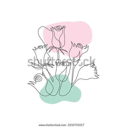 Continuous Line Rose Flower Drawing Modern Stock Vector Royalty Free 2250731017 Shutterstock