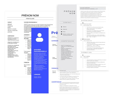 Modèle Cv Word Conseils Et Exemples Gratuits à Remplir