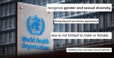 World Health Organization Sex Is Not Limited To Male Or Female Reduxx