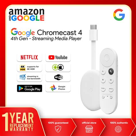 Google Chromecast 4th Gen with Google TV 2020 4K Streaming Media Player ...