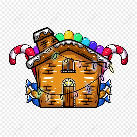 진저 브레드 하우스 일러스트 크리스마스 클립 아트사탕리스트 Png 일러스트 무료 다운로드 Lovepik