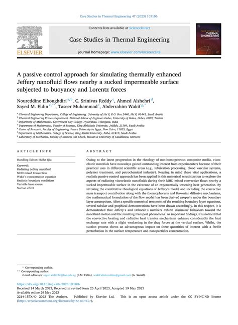 Pdf A Passive Control Approach For Simulating Thermally Enhanced