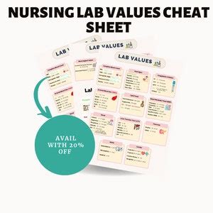 Lab Values Nursing Cheat Sheet Laboratory Values Nursing Cheat Sheet Nursing Notes Nursing