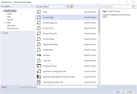 xamarin learn entity framework core 5