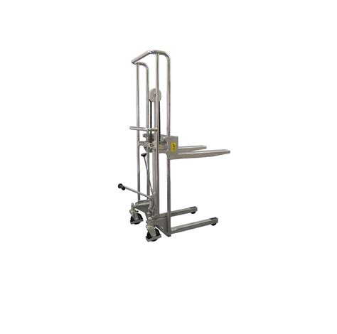 St400 1500 Hydraulic Mini Stacker 1500mm 400kg Hydraulic And Pallet Truck Services Ltd