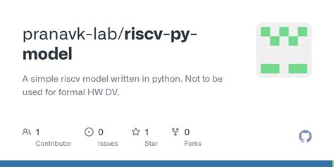 Github Pranavk Lab Riscv Py Model A Simple Riscv Model Written In Python Not To Be Used For