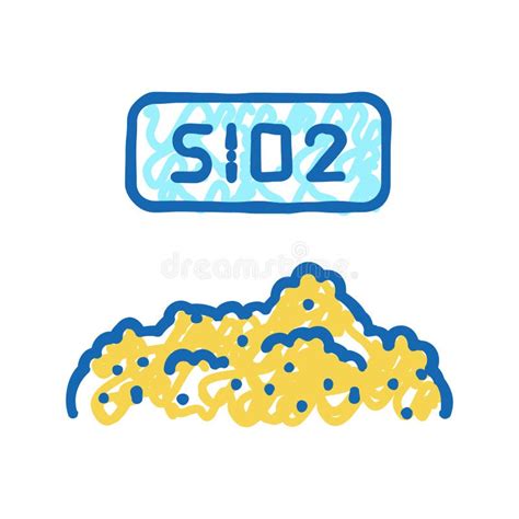 Sio2 Semiconductor Manufacturing Icon Doodle Illustration Stock