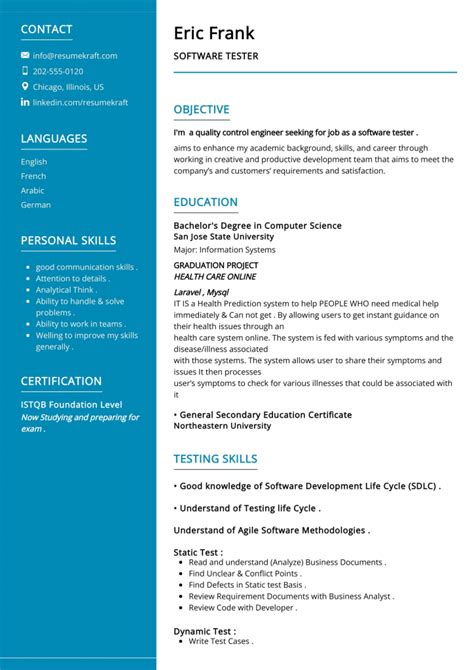 Top Key Software Tester Resume Skills In ResumeKraft