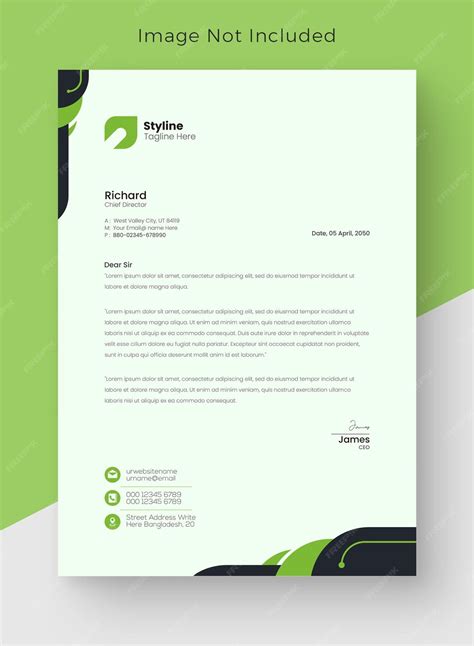 현대 회사 편지지 디자인 템플릿 공식 공식 편지 및 편지지 템플릿 프리미엄 Psd 파일