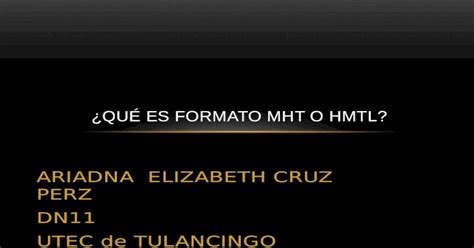 ¿qué Es Formato Mht O Hmtl Pptx Powerpoint