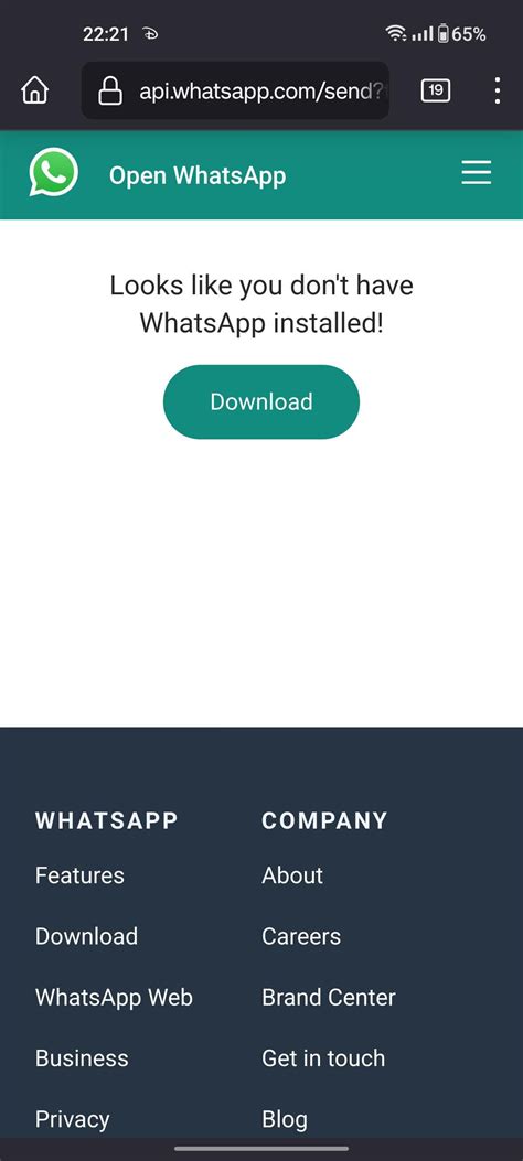 Whatsapp Api Doesnt Detect App On My Phone I Have Uninstalled And Reinstalled And Still Doesn