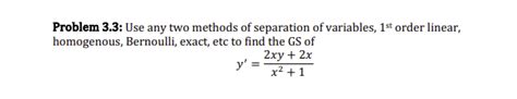 solved problem 3 3 use any two methods of separation of