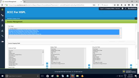 WT 10862 WT Invoice Management Issue For Additional Fields For Admin Credentials Mapped