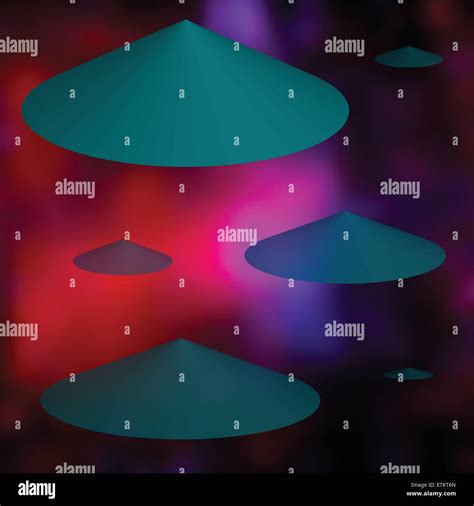 Abstract Science Background Of Unidentified Flying Objects In Colorful