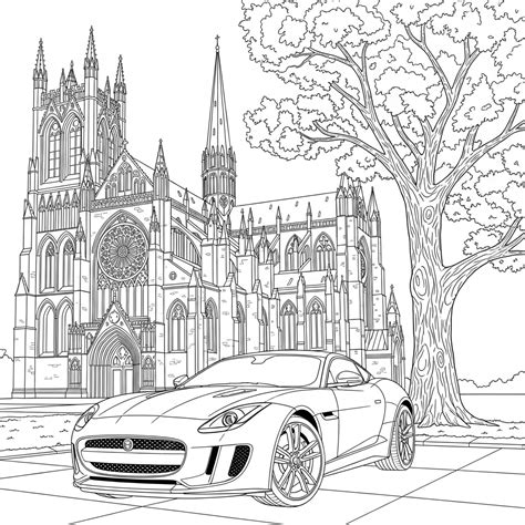 Jaguar Car Line Drawing
