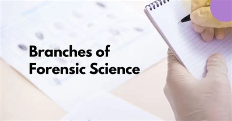 Branches Of Forensic Science U Lloydforensicscience